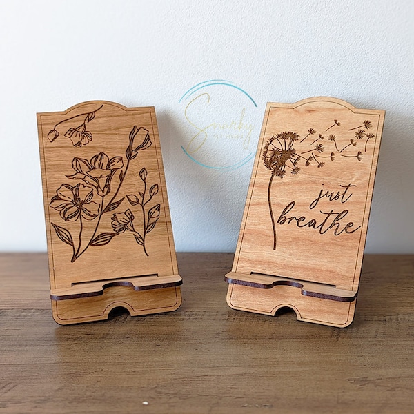 Bamboo Cell Phone Holder - Etsy