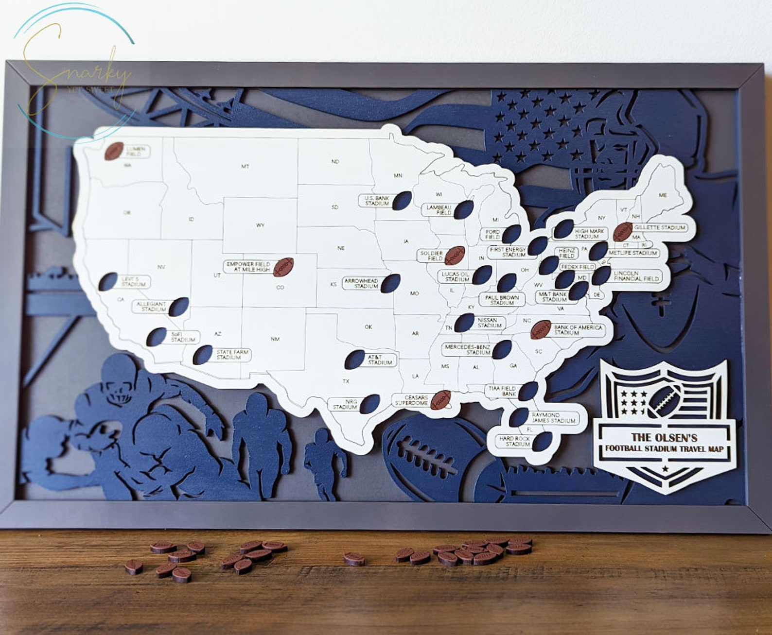 Football Stadium Map Pro Football Stadium Tracker NFL - Etsy Singapore