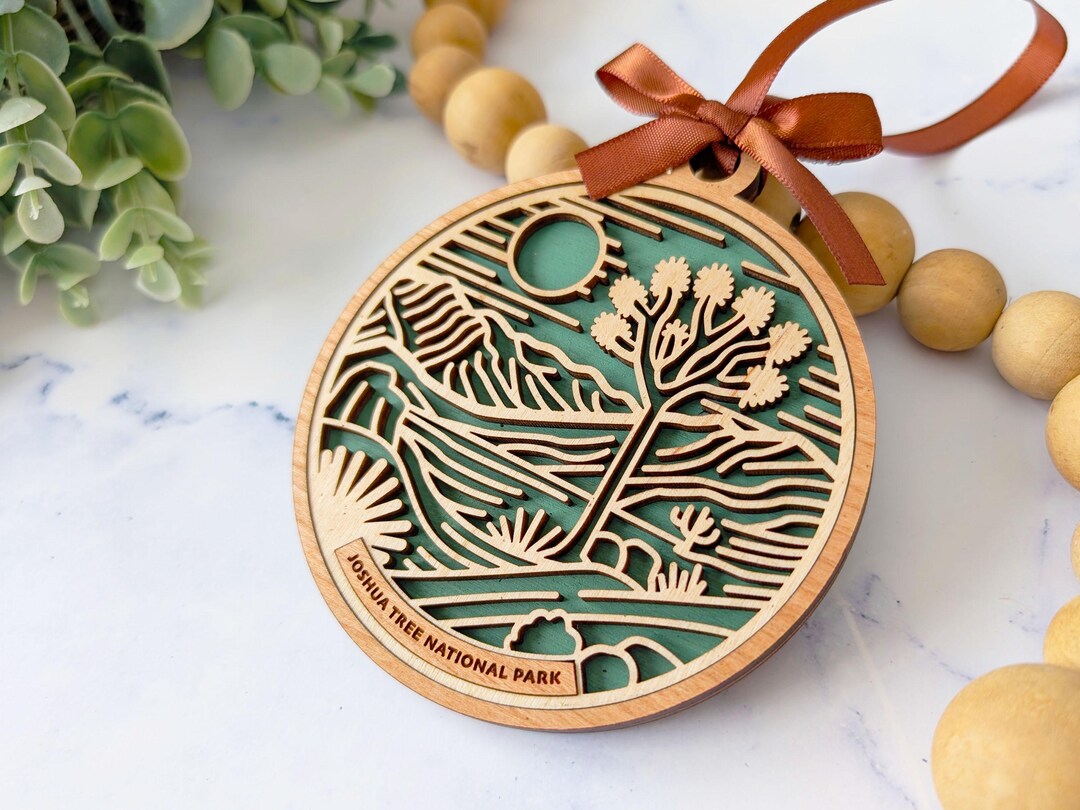 Handmade Joshua Tree National Park Wood Ornament, Hiker Gift - Etsy