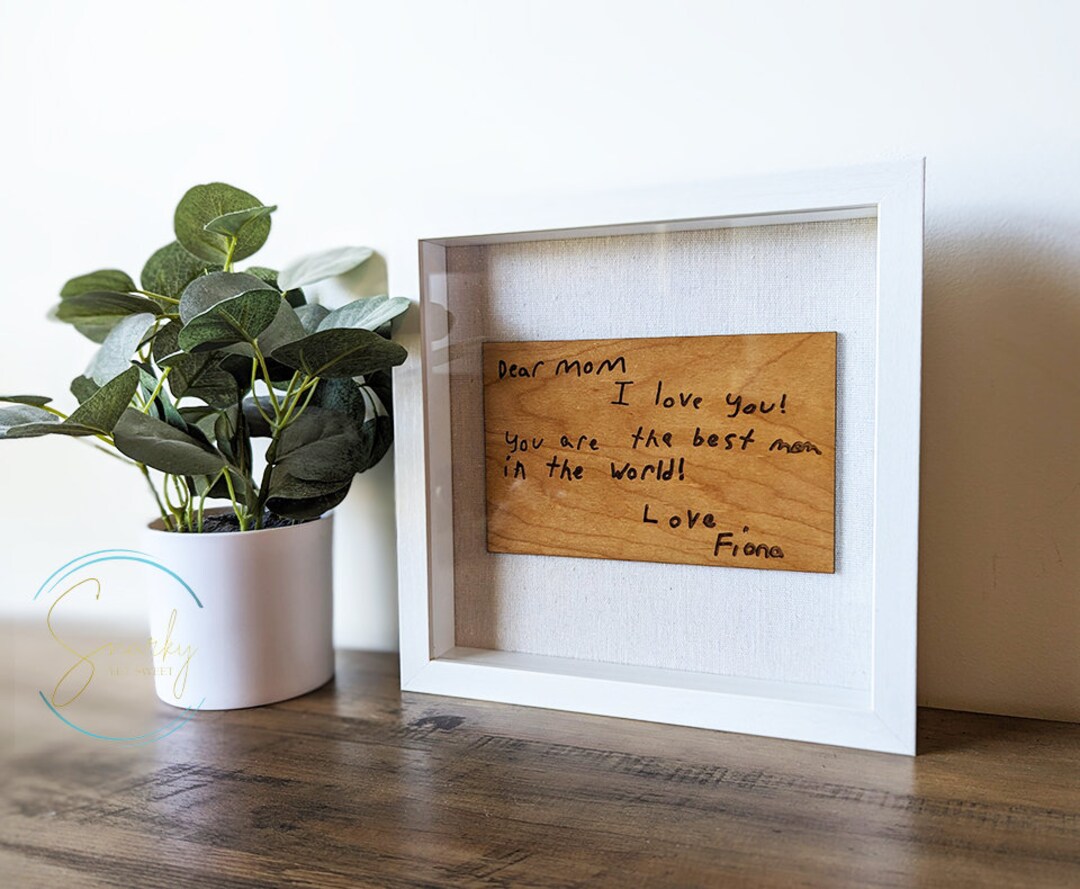 Custom Handwriting Sign, Handwriting Gift for Mom, Kids Handwriting ...
