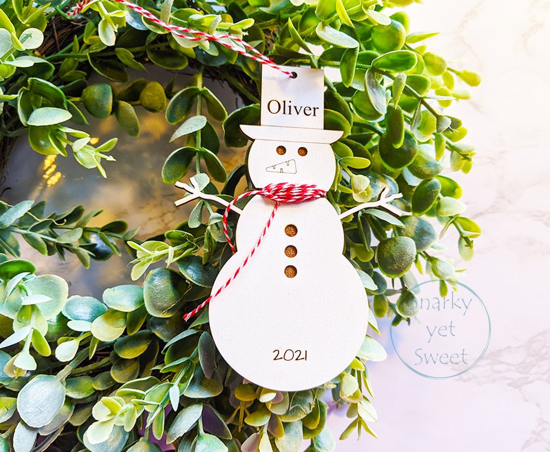 Snowman Ornament Kids Growth Ruler Kids Ornaments - Etsy