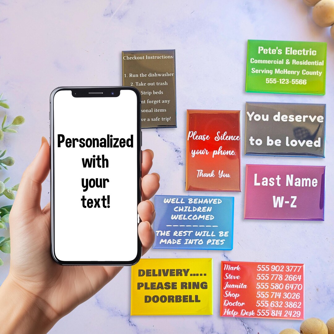 Custom Text Magnet, Custom Word Magnet, Personalized Text Magnets ...