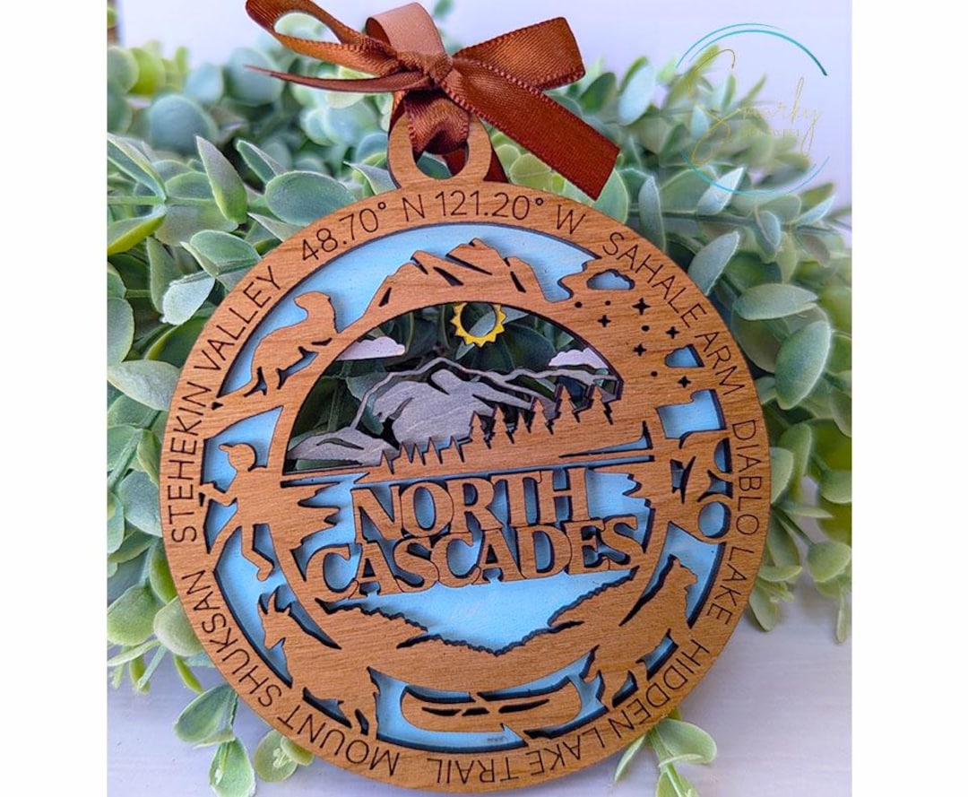 North Cascades National Park Ornament, North Cascades Ornament, North ...