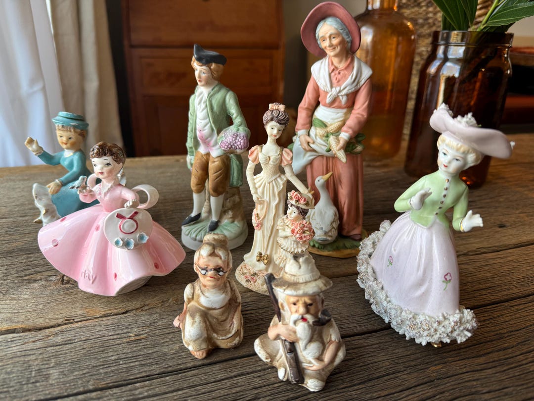 Charming Collection of Vintage Figurines – A Delightful Cast of ...