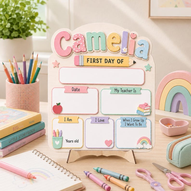 Custom First Day of School Sign| Last Day of School Sign| 1st Day of ...