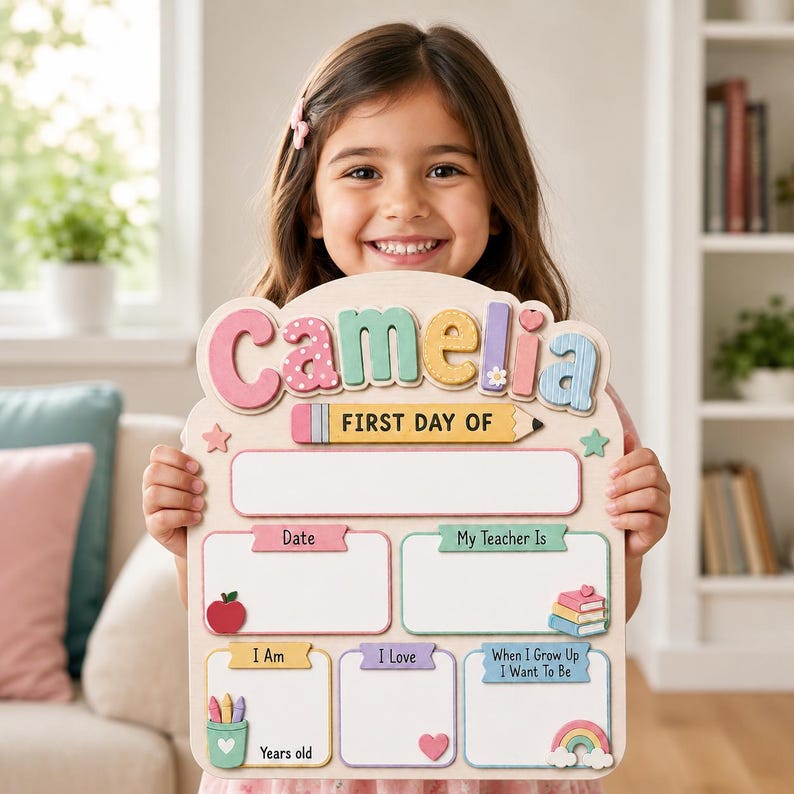 Custom First Day of School Sign| Last Day of School Sign| 1st Day of ...