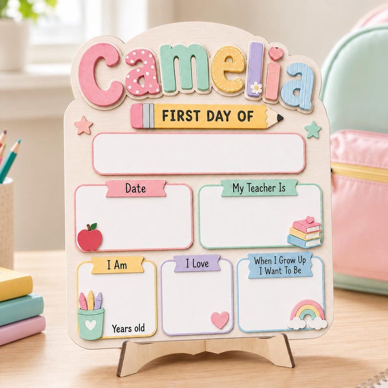Custom First Day of School Sign| Last Day of School Sign| 1st Day of ...