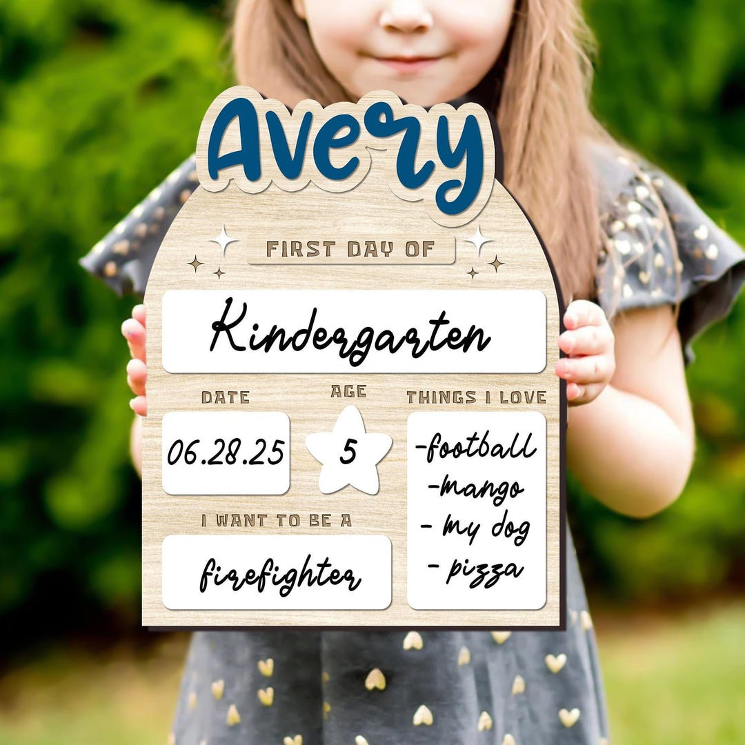 Reusable Personalized School Sign – Custom First & Last Day of School ...