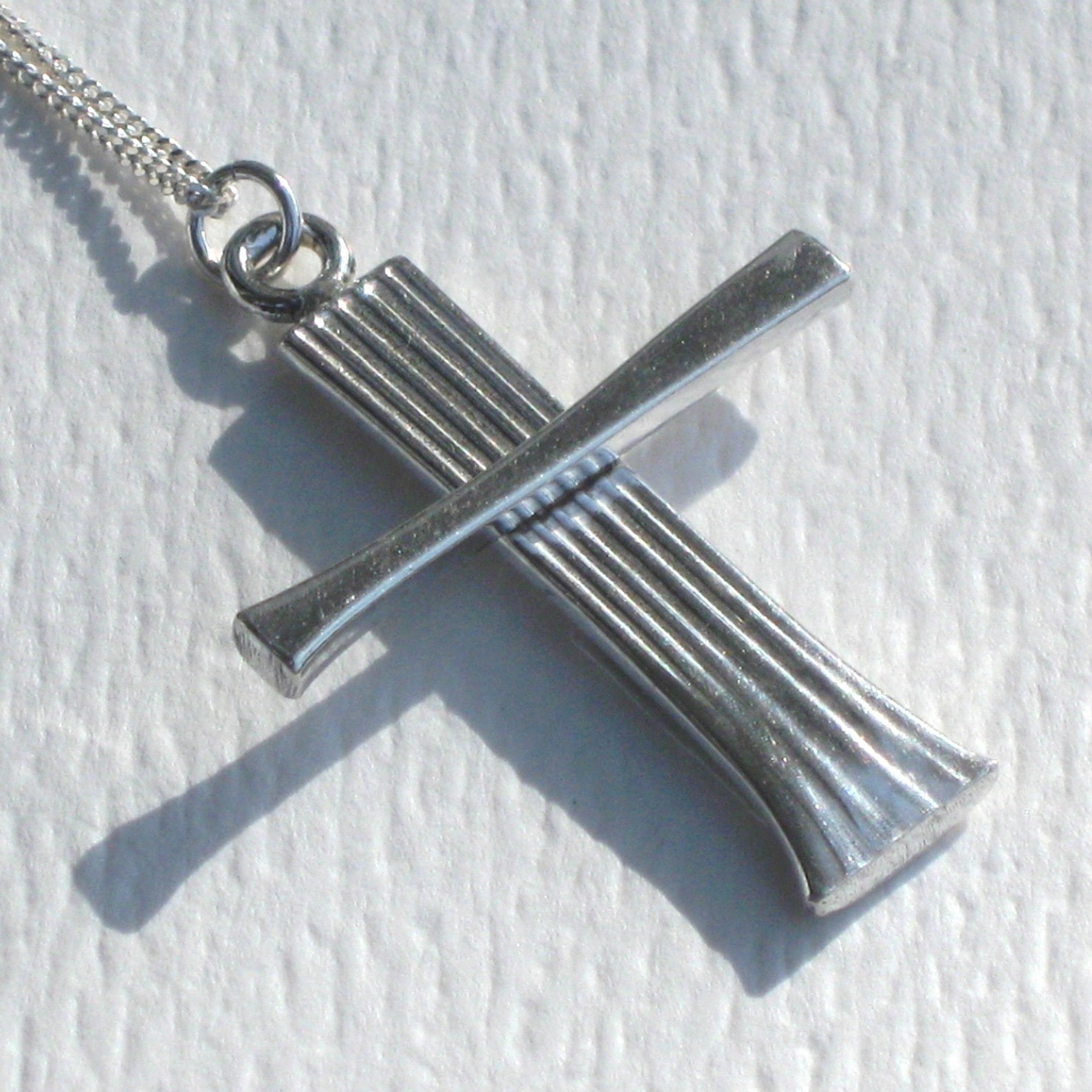 Sterling Silver Spoon Handle Cross Pendant - Etsy