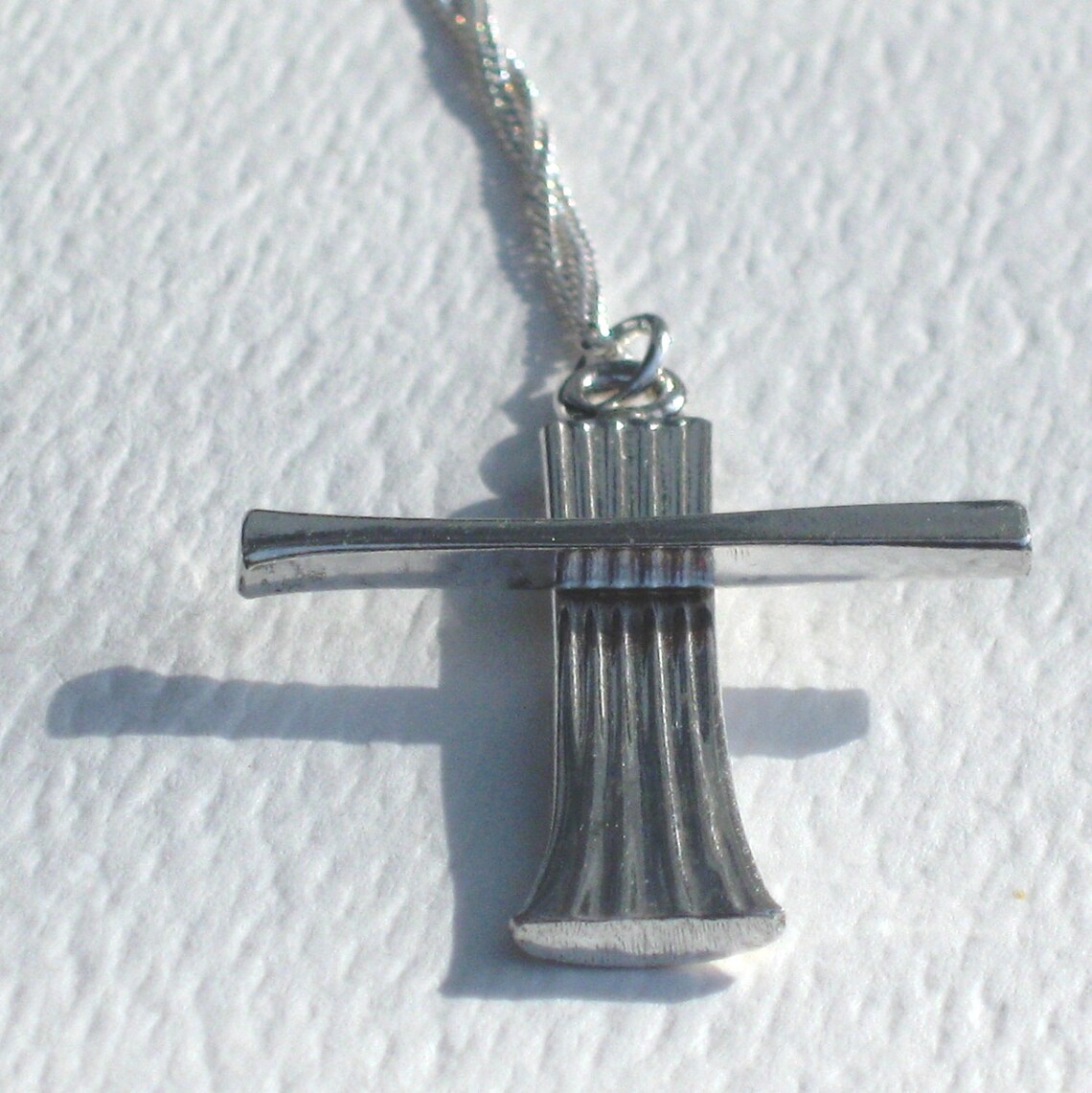 Sterling Silver Spoon Handle Cross Pendant - Etsy