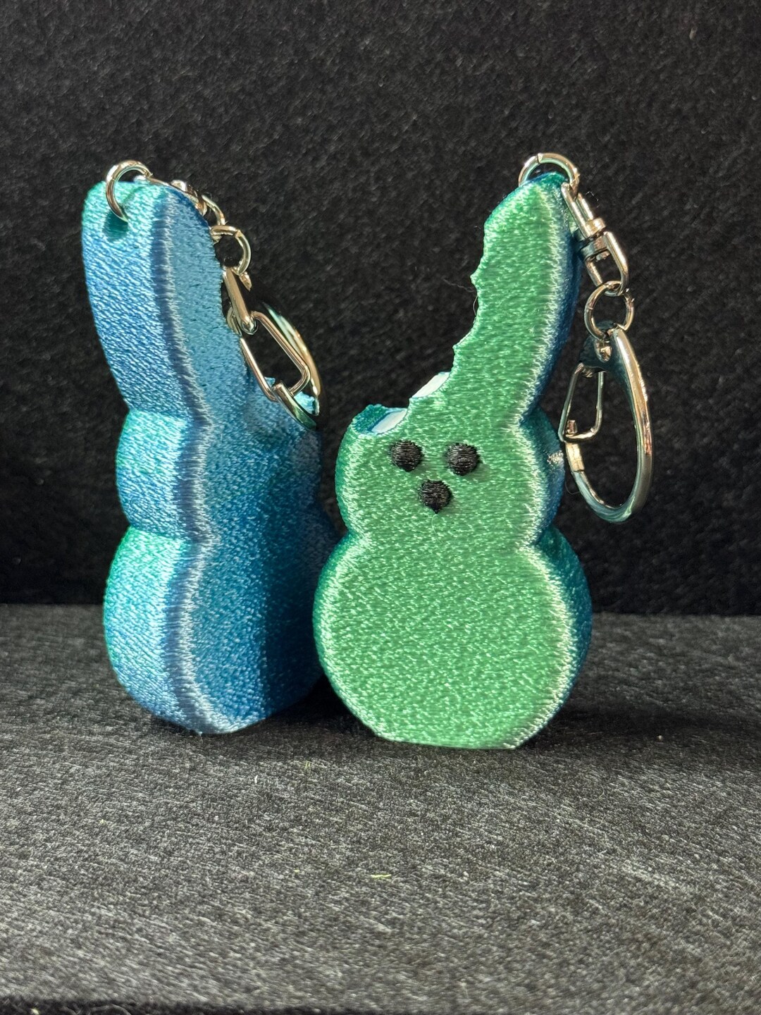NEW COLOR! Easter Peeps Bunny With a Bite Out Keychain/bag Charm - Etsy