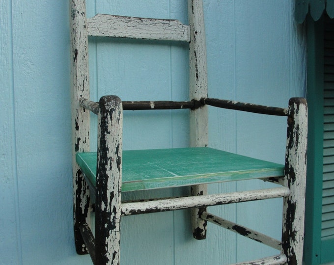 Rustic Chair Shabby Chic Shelf Primitive Farmhouse - Etsy