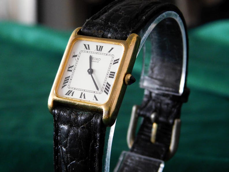 Vintage Seiko Gold Tank Watch Ladies - Etsy
