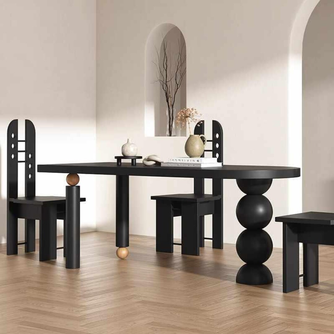 Handcrafted Half‑round Dining Table, Vintage Solid Wood Semi‑circle ...