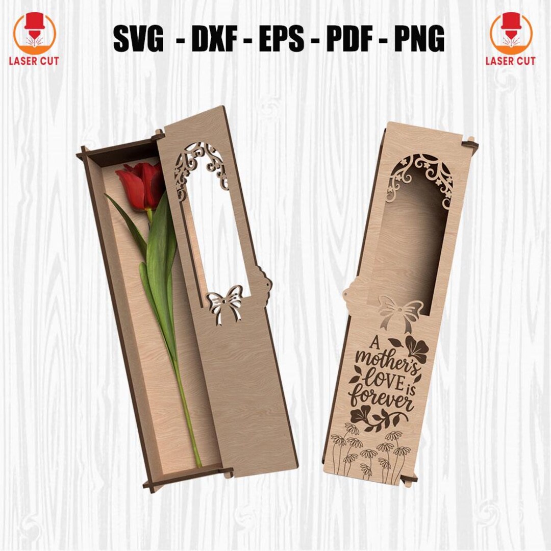 A Mother’s Love Flower Box Svg Laser Cut, Mom Laser Cut Sign, 3D Wooden ...