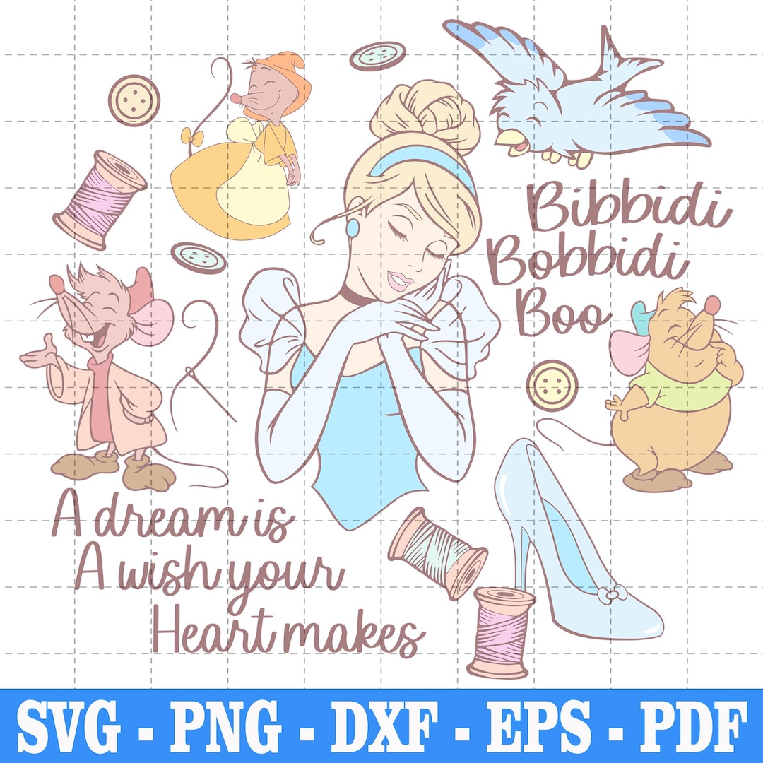 Bibbidi Bobbidi Boo Svg, A Dream is A Wish Your Heart Makes Svg, Fairy ...