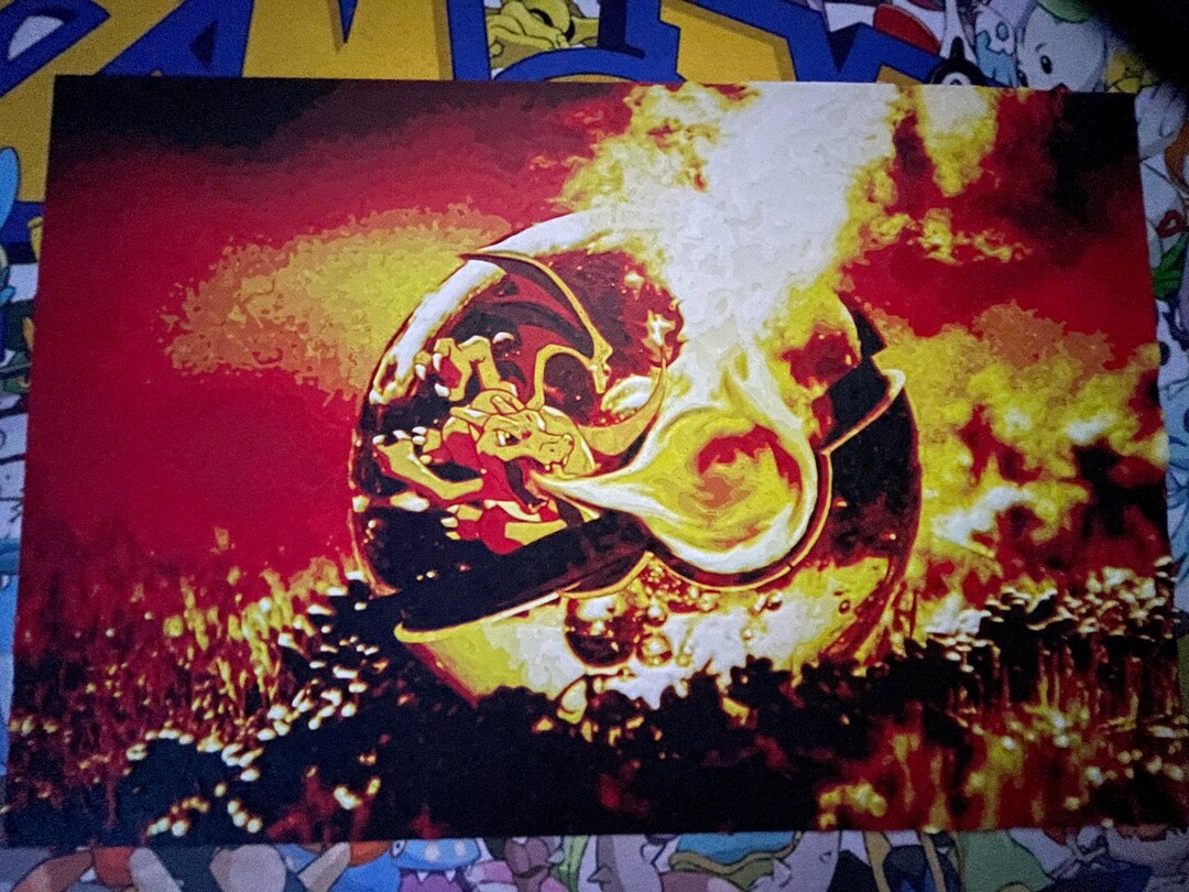 Charizard Pokeball Hueforge 3D Print 6x9 - Etsy