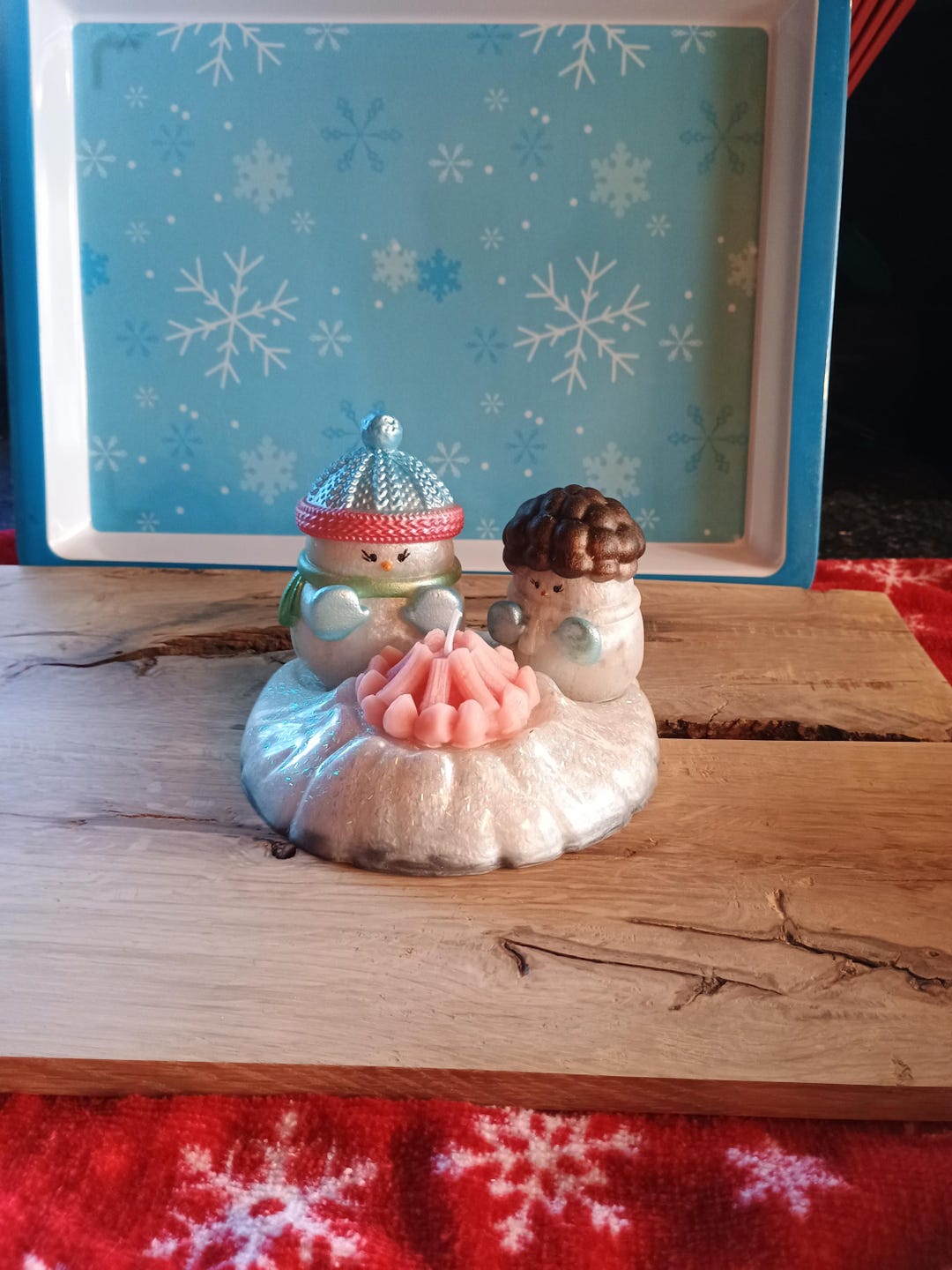 Campfire Snowman Candle, Campfire Candle - Etsy