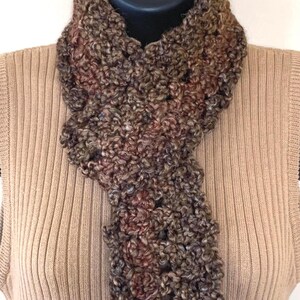 Brown Crochet Infinity Scarf - Soft Washable Loop Scarf - Etsy