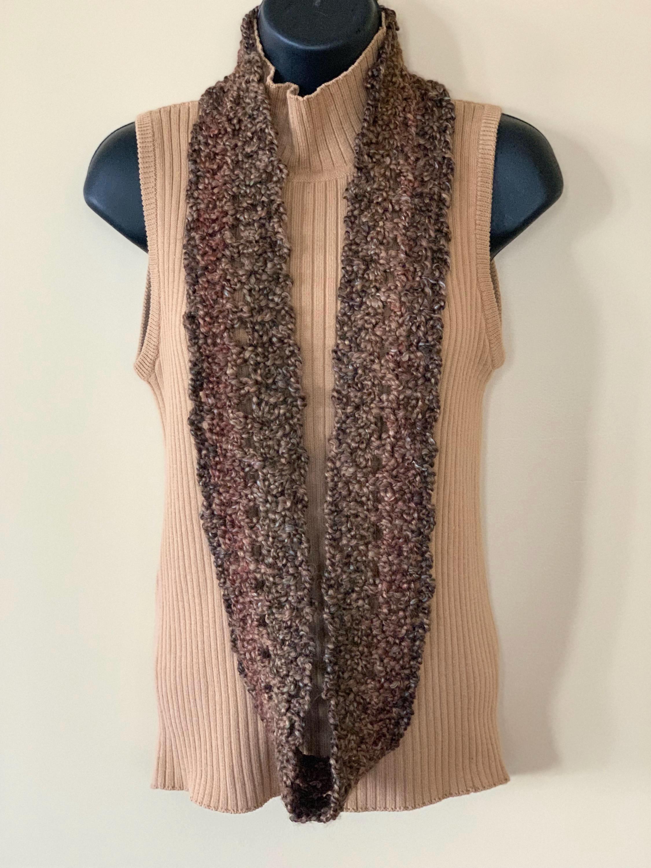 Brown Crochet Infinity Scarf - Soft Washable Loop Scarf - Etsy