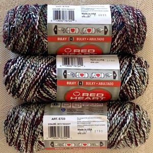 Limited Stock Red Heart Cot'n Blend Yarn in Multiple Variegated Colors ...