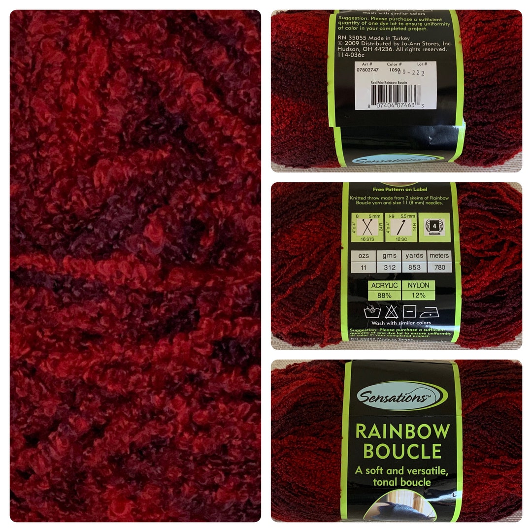 Rare Red Boucle Yarn for Crochet and Knitting Projects Joann Fabrics ...