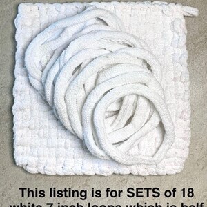 White Loops 7" Cotton Potholder | Harrisville Designs | Sets of 18 | Made in the USA ...