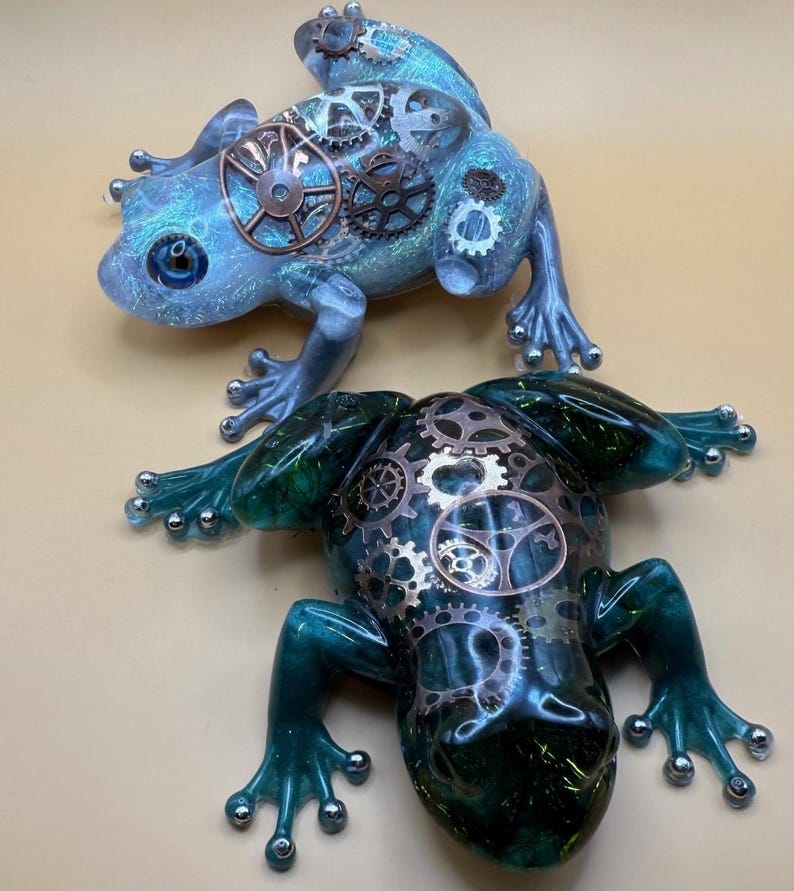 Resin Frog, Epoxy Resin Frog Figurine, Frog Decor, Resin Art, Table ...