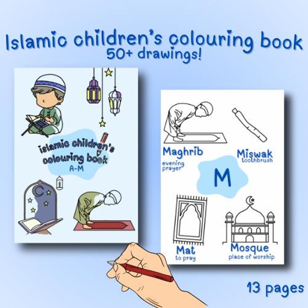 Islamic Colouring Book for Muslim Kids Learning Abcs A Journey of Faith ...