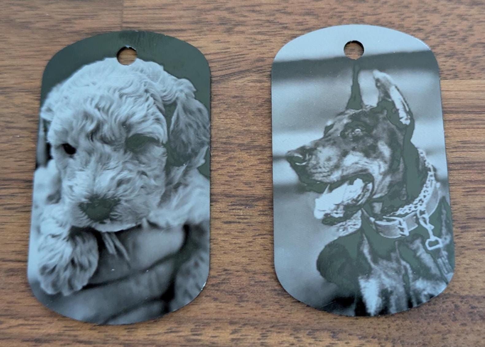 Animal Tag - Picture + QR Code! (customizable) - Etsy