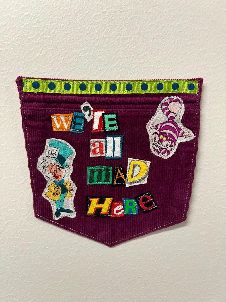 All Mad Here Art Collage Patch - Etsy