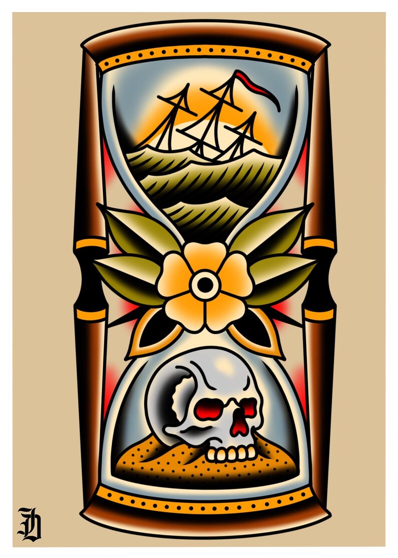 Hourglass Print - Etsy