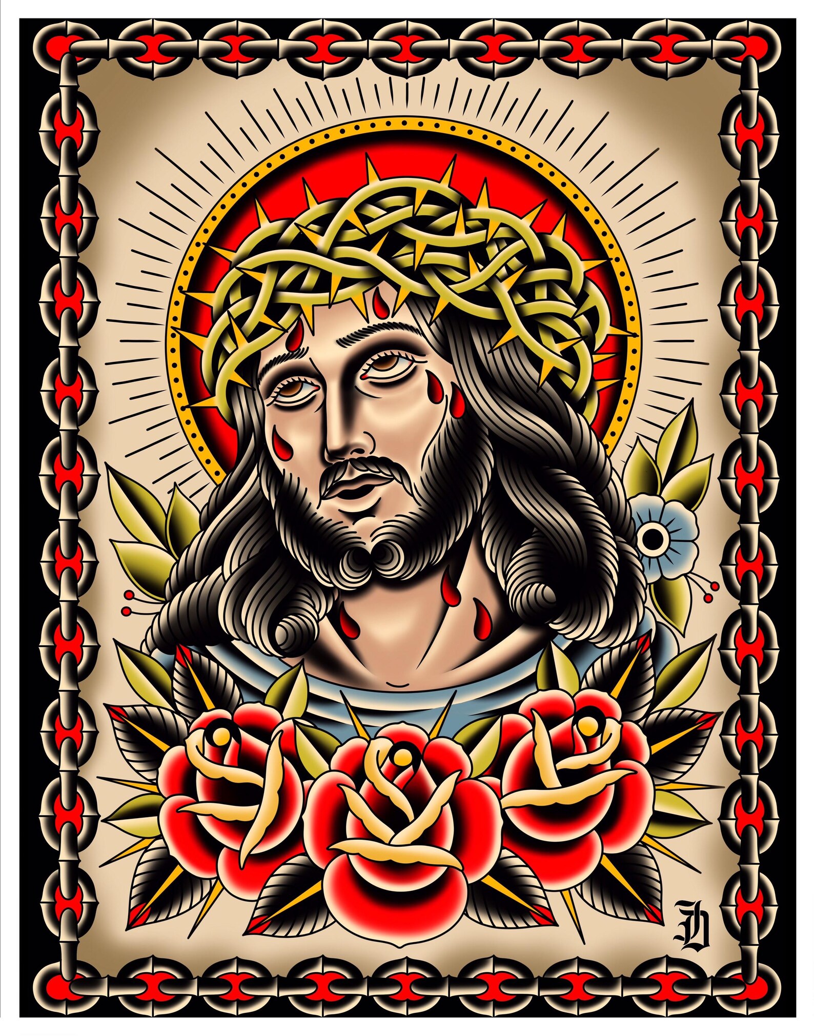 Jesus in Chains Print - Etsy