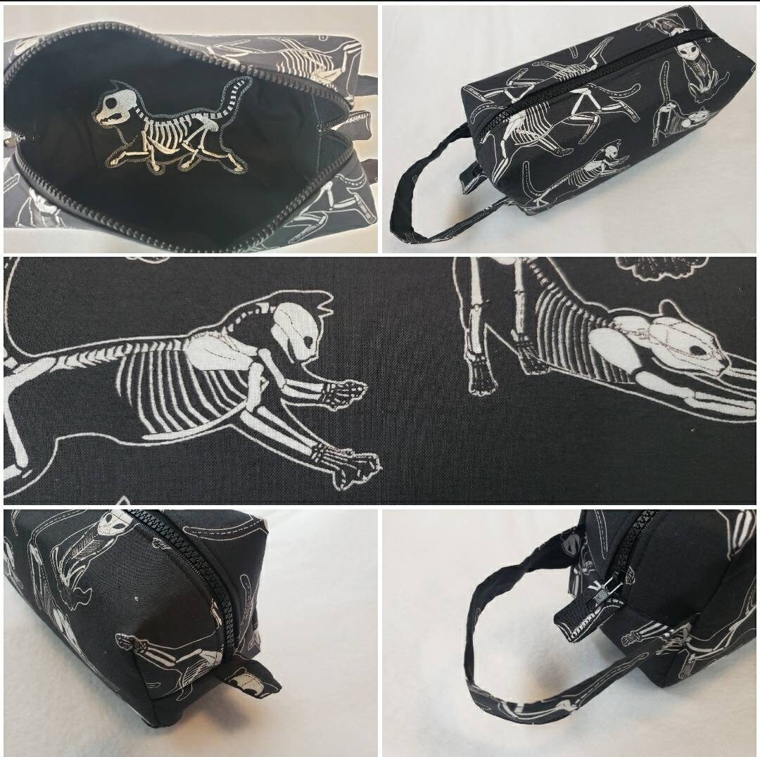 Realistic Skeleton Cats Halloween Cosmetic Bag Makeup Bag LARGE - Etsy