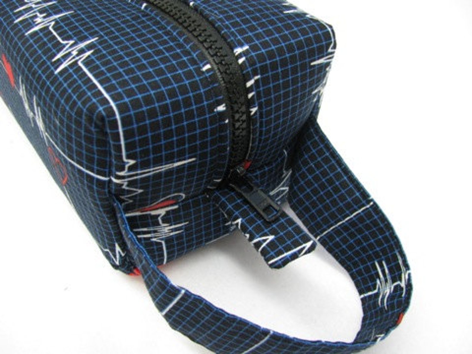 Heart Rate Monitor EKG Bag With Surprise Embroidery Inside Cosmetic Bag ...