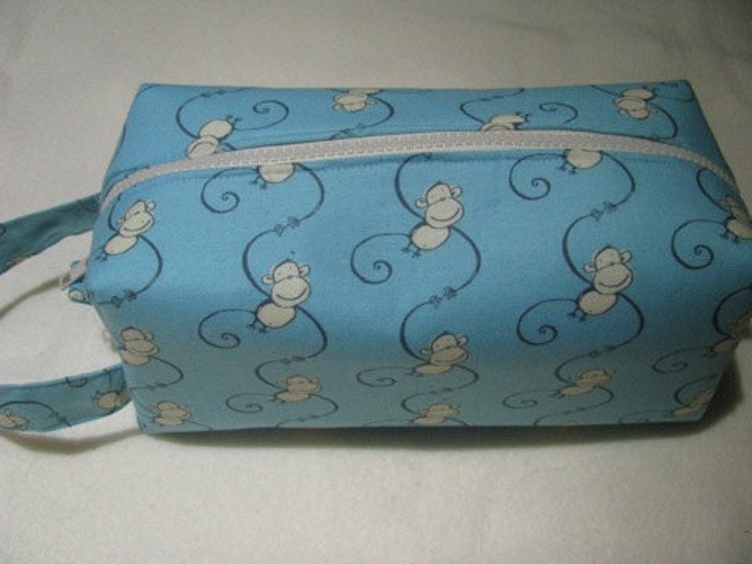 Funky Monkey Friends Surprise Embroidery Inside Cosmetic Bag Makeup Bag ...