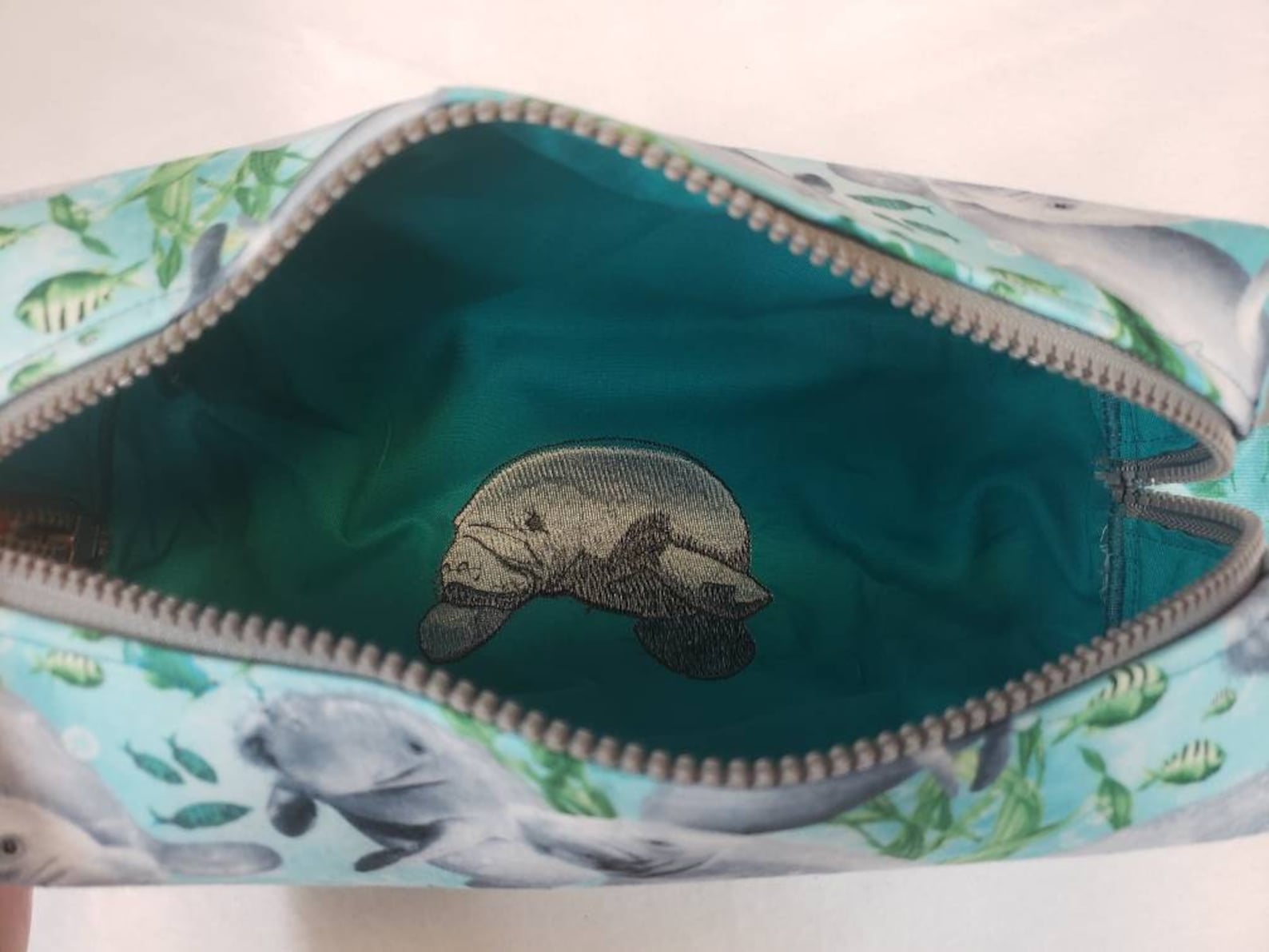 Manatee Cosmetic Bag Makeup Bag LARGE - Etsy