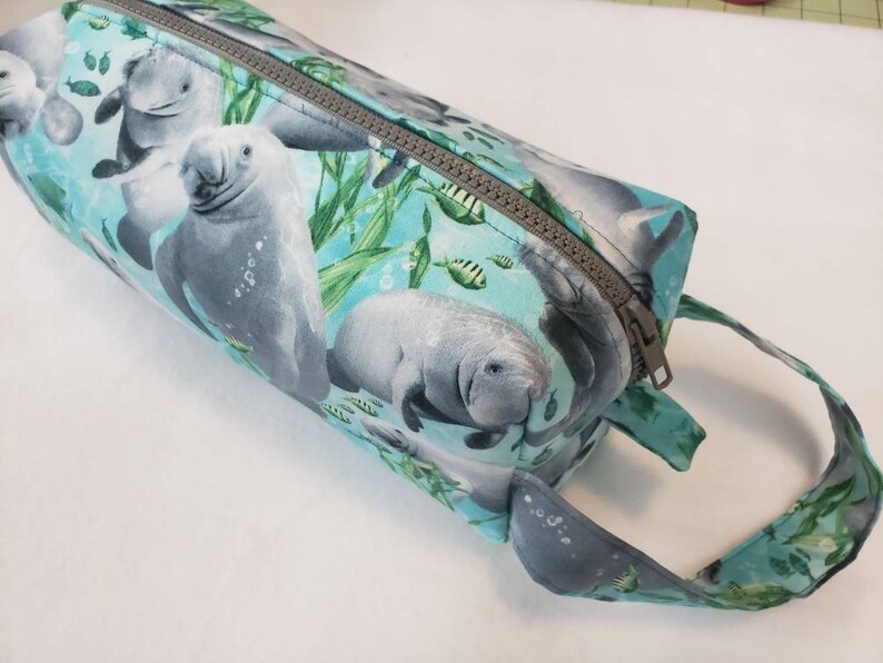 Manatee Cosmetic Bag Makeup Bag LARGE - Etsy