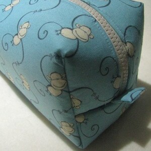 Funky Monkey Friends Surprise Embroidery Inside Cosmetic Bag Makeup Bag ...