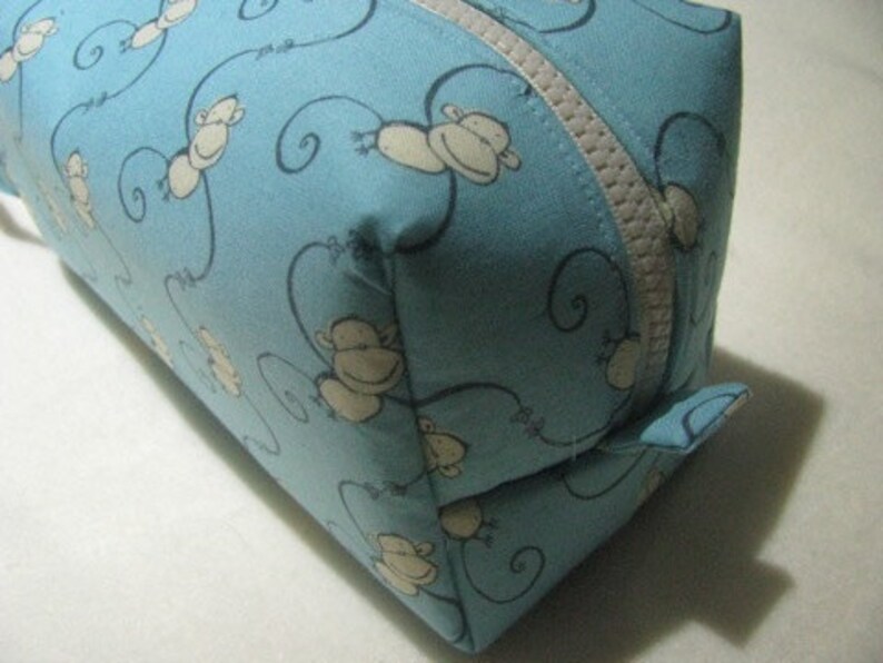 Funky Monkey Friends Surprise Embroidery Inside Cosmetic Bag Makeup Bag ...