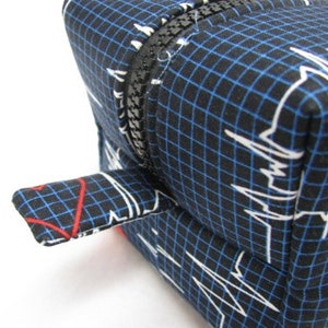 Heart Rate Monitor EKG Bag With Surprise Embroidery Inside Cosmetic Bag ...