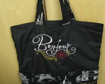 Bonjour Tote Bag - Etsy