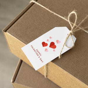 Modern Printable Valentines Day Gift Tags happy Valentines Day Heart ...