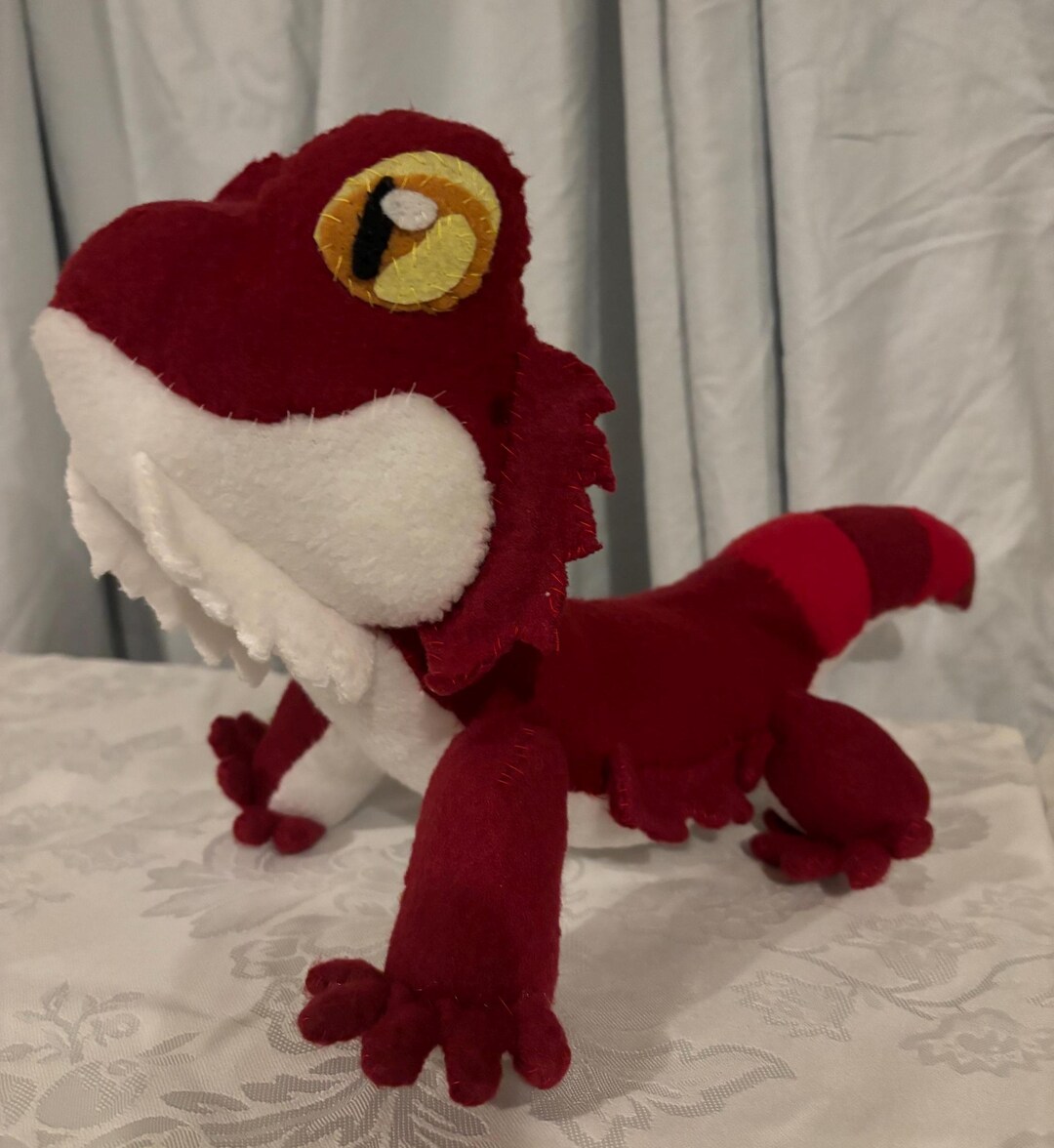 Red Plushie Lizard-handmade to Order - Etsy