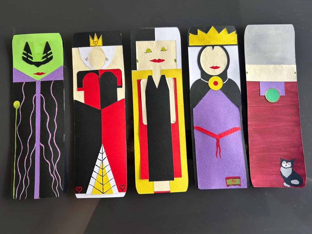 Villain Bookmarks (lmaleficient, Queen of Hearts, Cruella De Vil, Evil ...