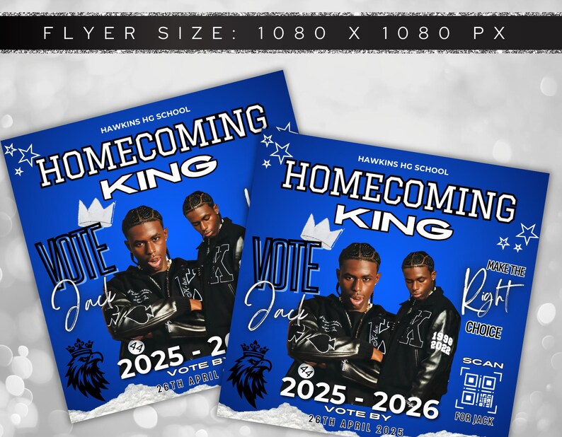 Homecoming Flyer, DIY Flyer Template Design, Homecoming King Flyer ...
