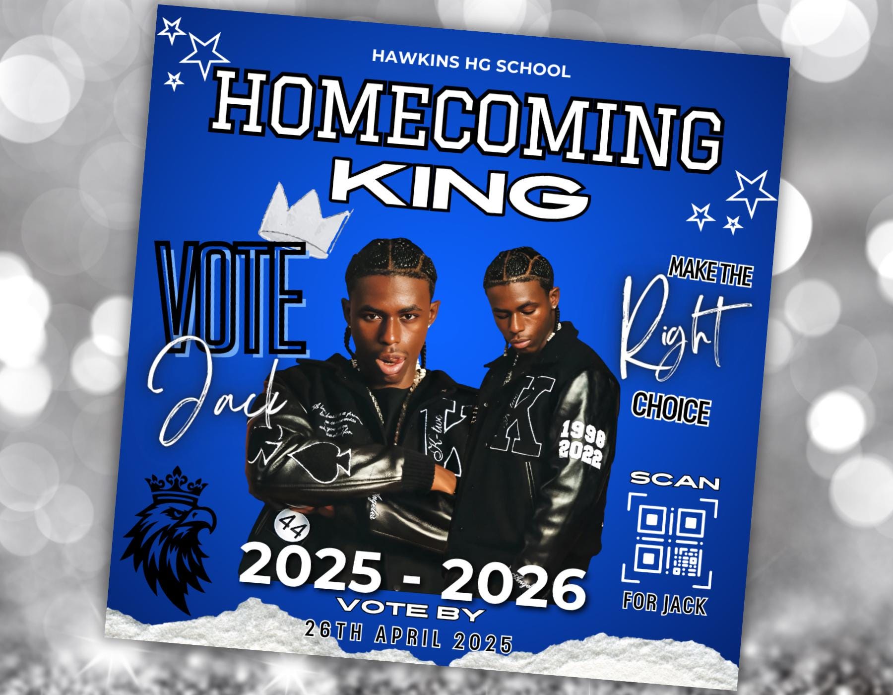 Homecoming Flyer, DIY Flyer Template Design, Homecoming King Flyer ...