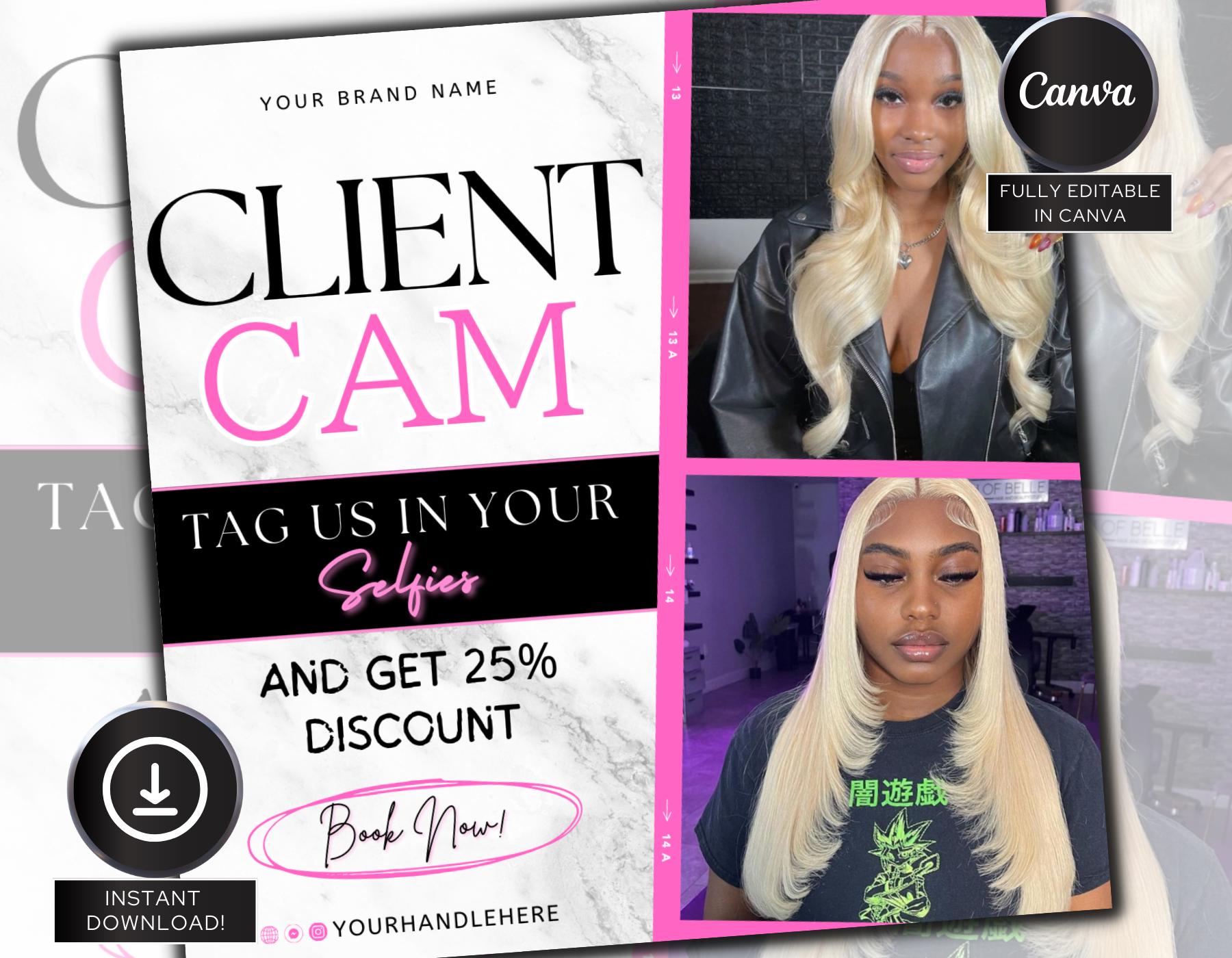 Client Cam Template, Client Cam Flyer, Boutique Flyer, Beauty Flyer ...