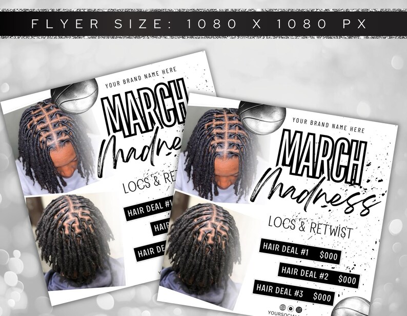 March Locs and Styles Bookings Flyer,locs & Styles Flyer,social Media ...
