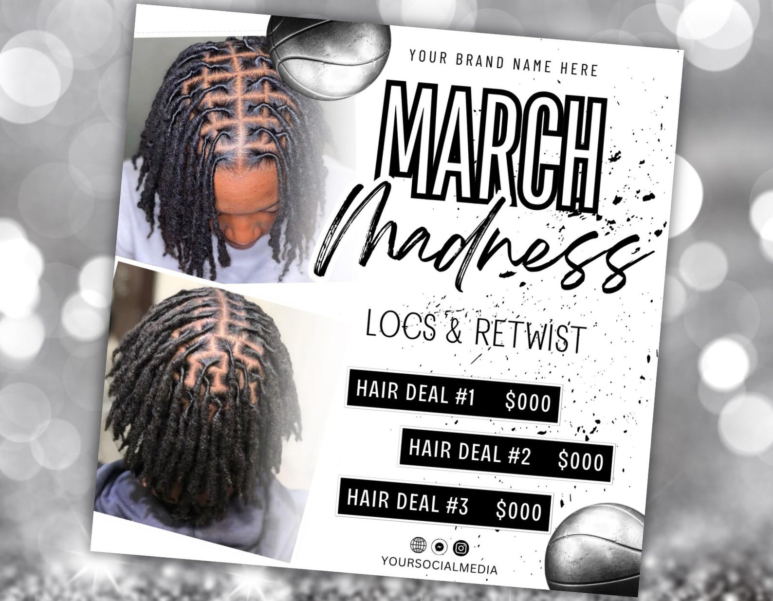 March Locs and Styles Bookings Flyer,locs & Styles Flyer,social Media ...